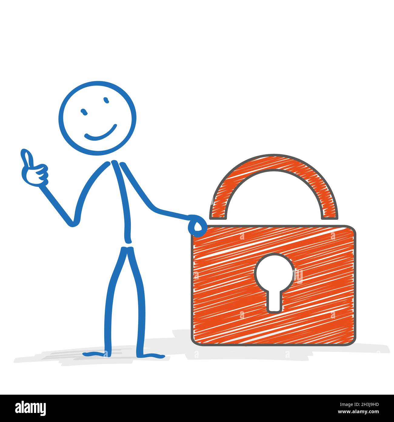 Information lock Cut Out Stock Images & Pictures - Alamy