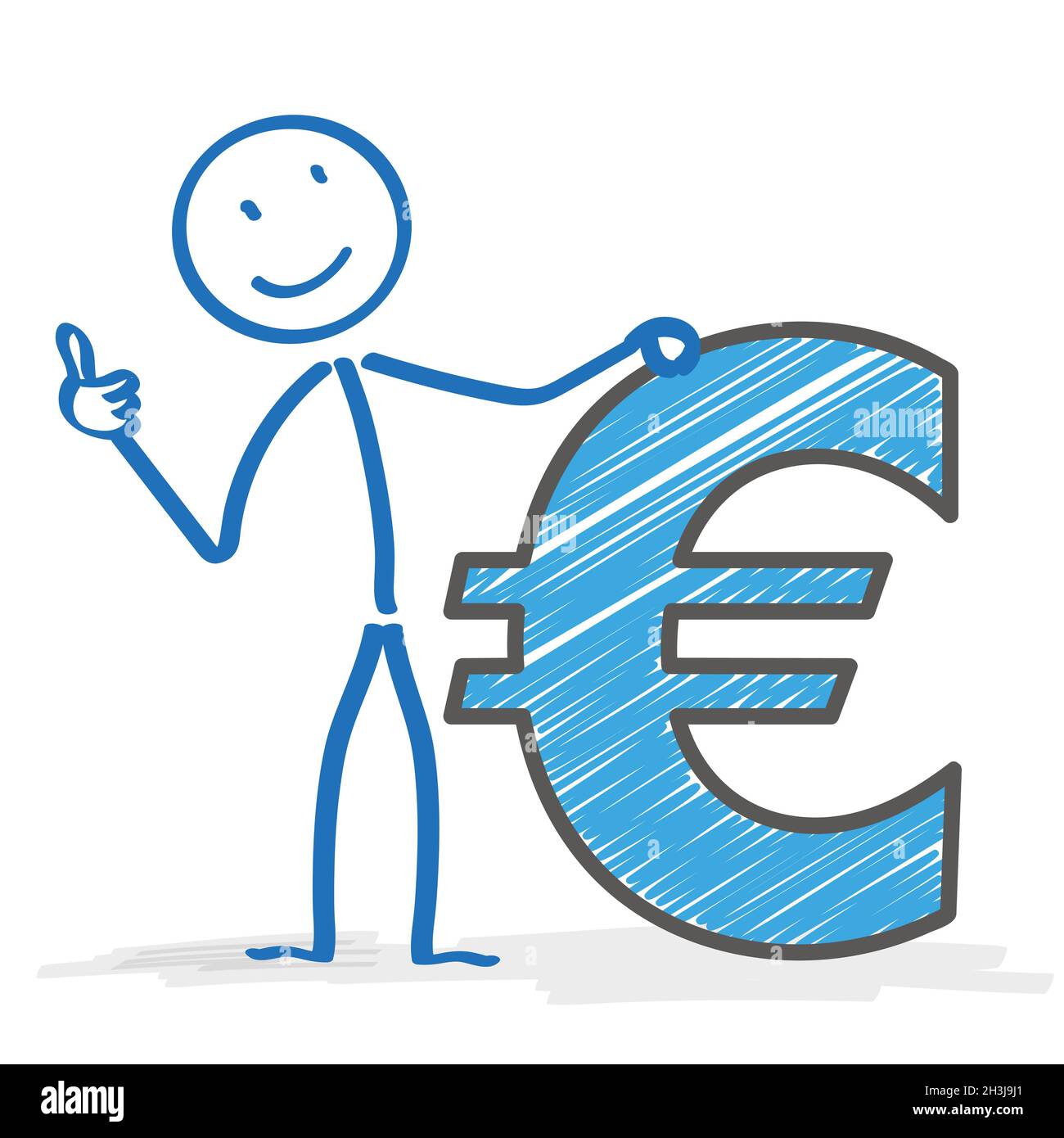 Stickman Euro Okay Stock Photo - Alamy