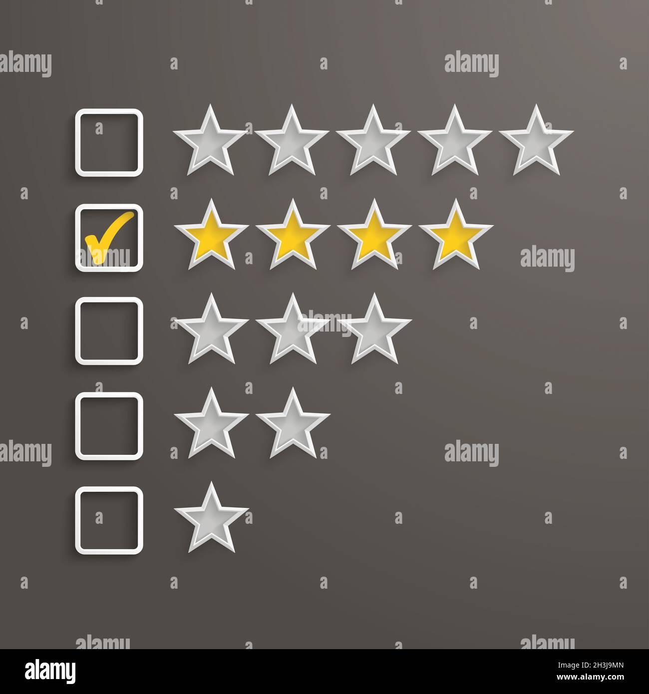 4 Stars Rating Stock Photo - Alamy