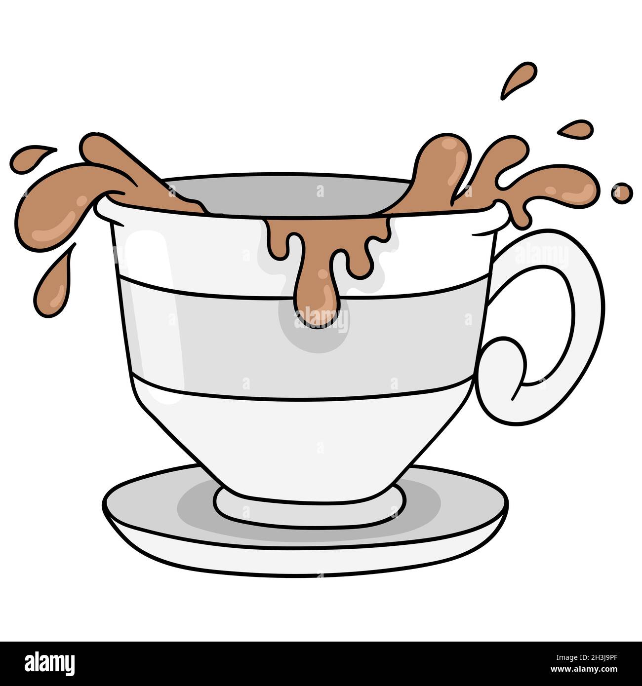 Spilled coffee vectors hi-res stock photography and images - Alamy