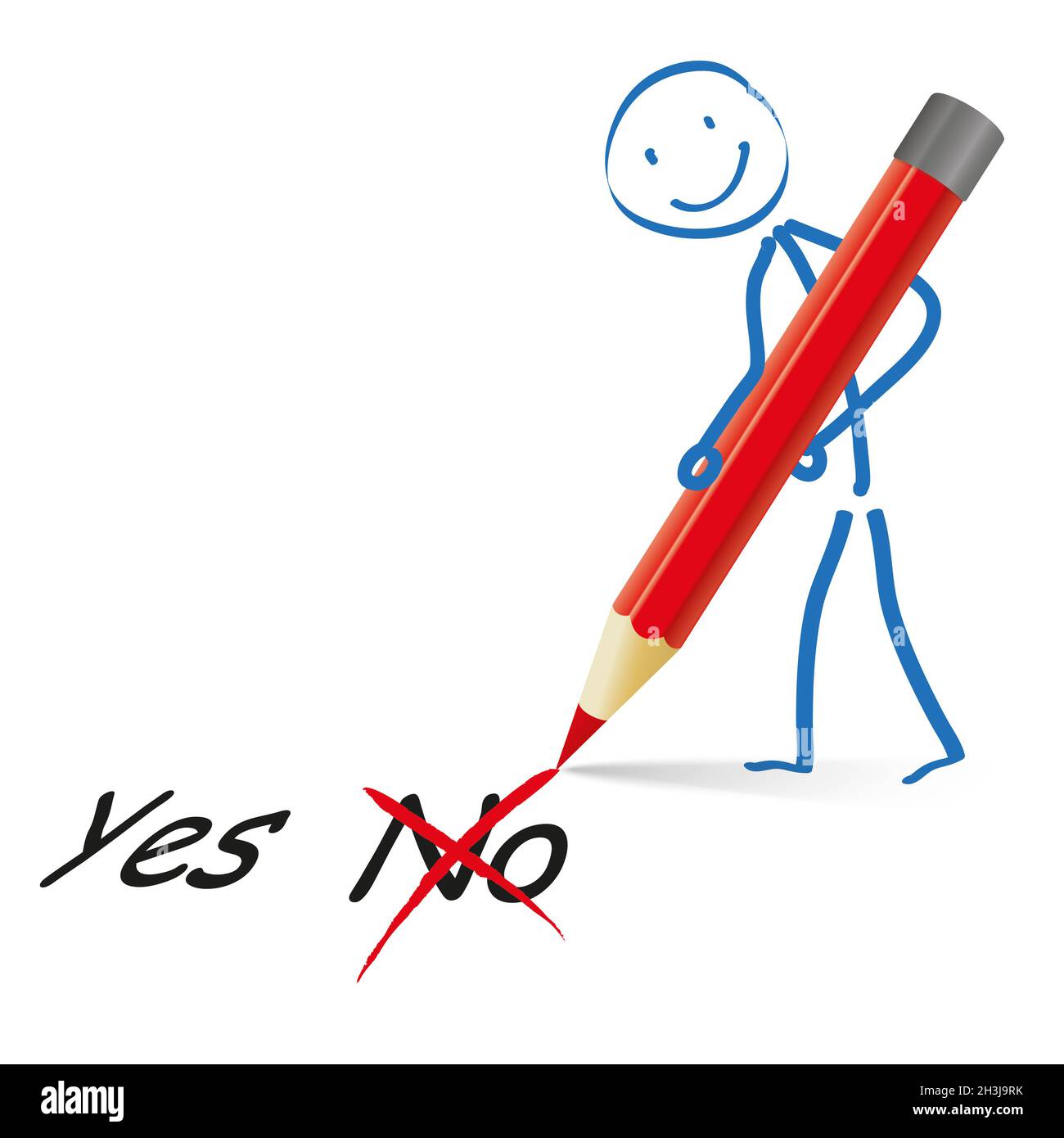 Stickman thinking Cut Out Stock Images & Pictures - Alamy