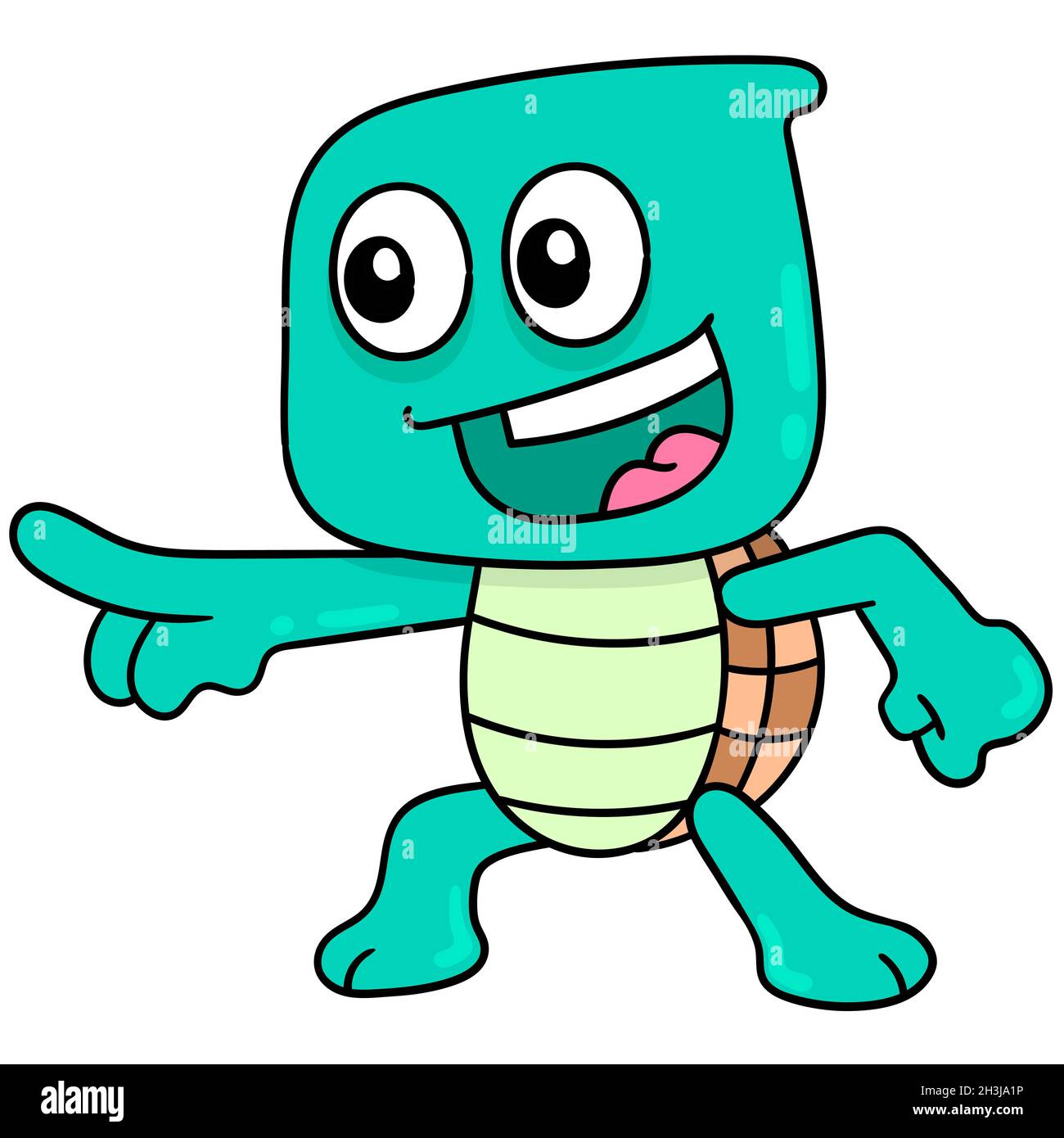 cute looking turtle having fun Stock Vector Image & Art - Alamy