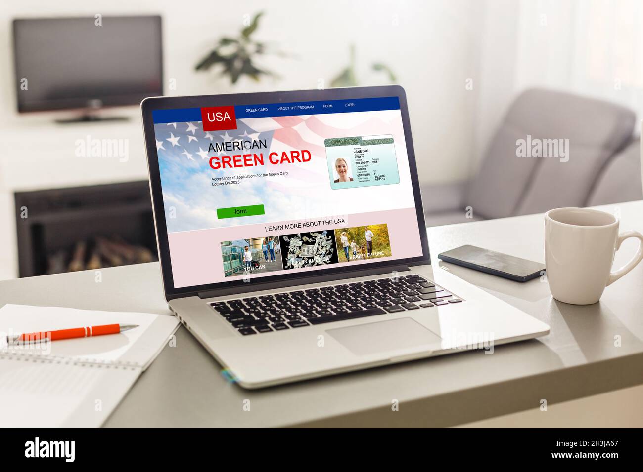 Resident Card Identification Data Information Immigration Concept Stock ...