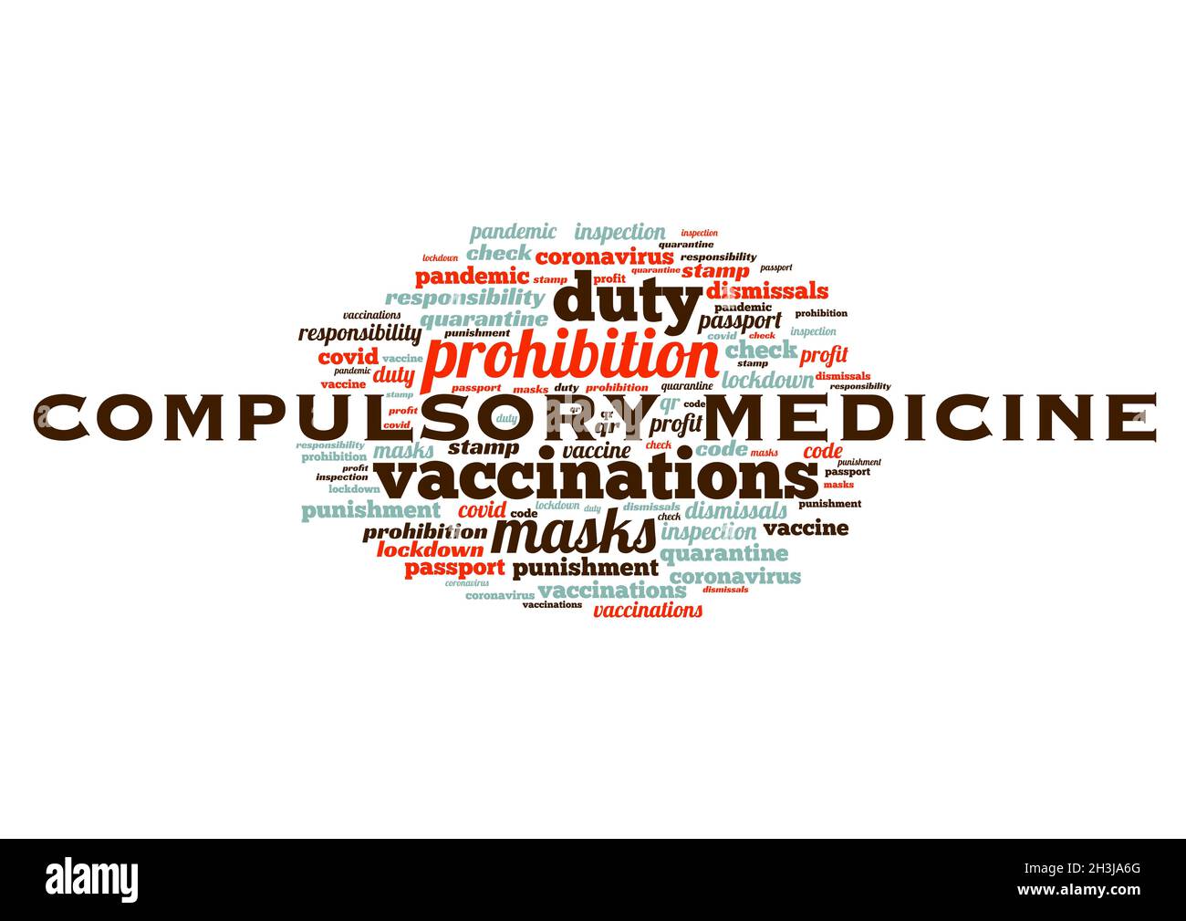 Compulsory medicine word cloud concept on white background Stock Photo ...