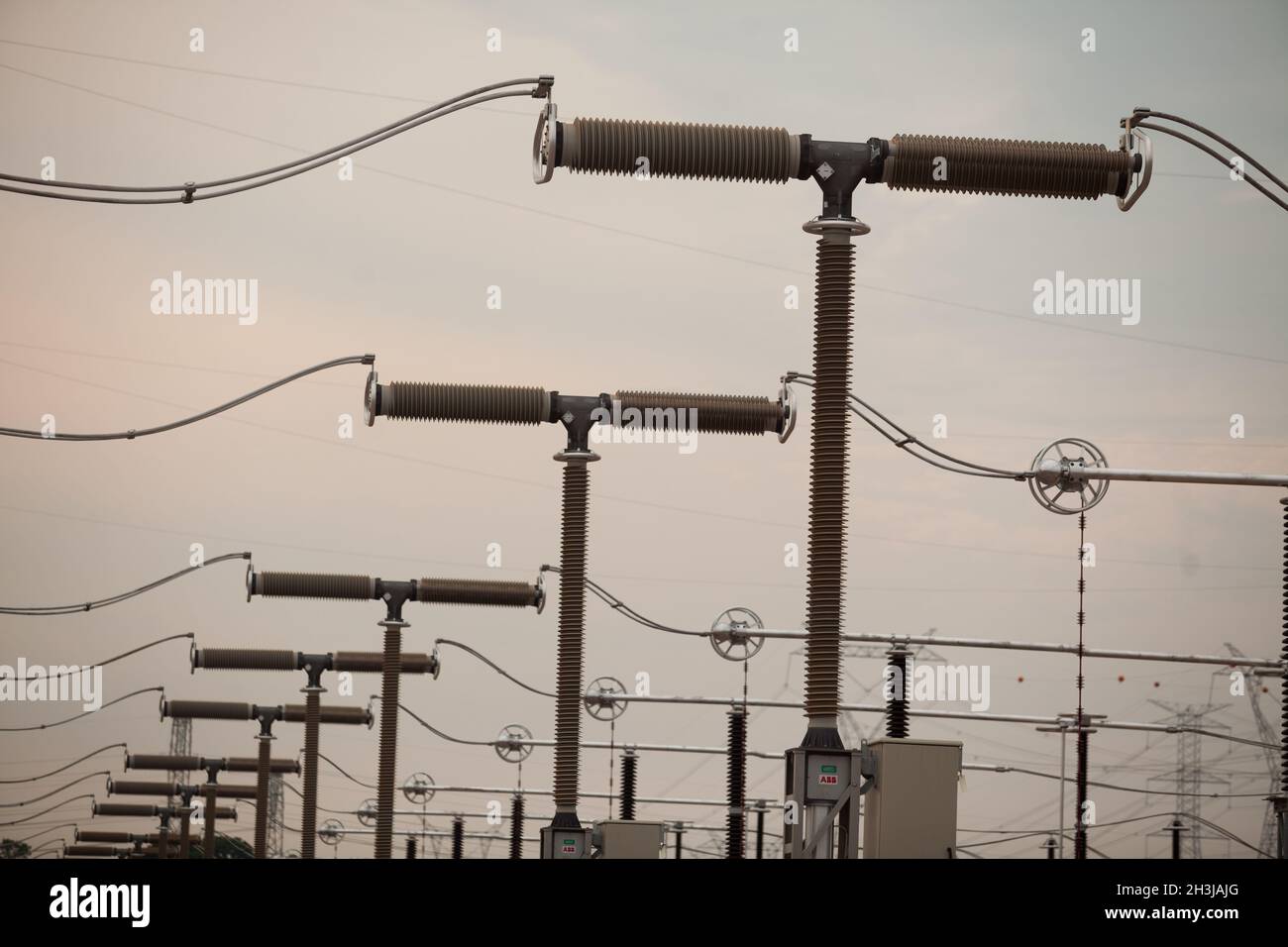 Industrial Power Lines and High Voltage Lines Electricity. High quality ...