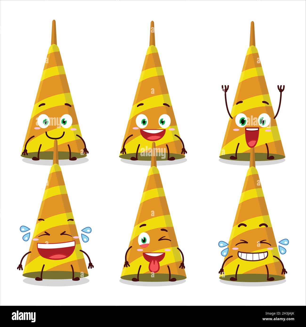 Cartoon character of long trumpet with smile expression. Vector ...