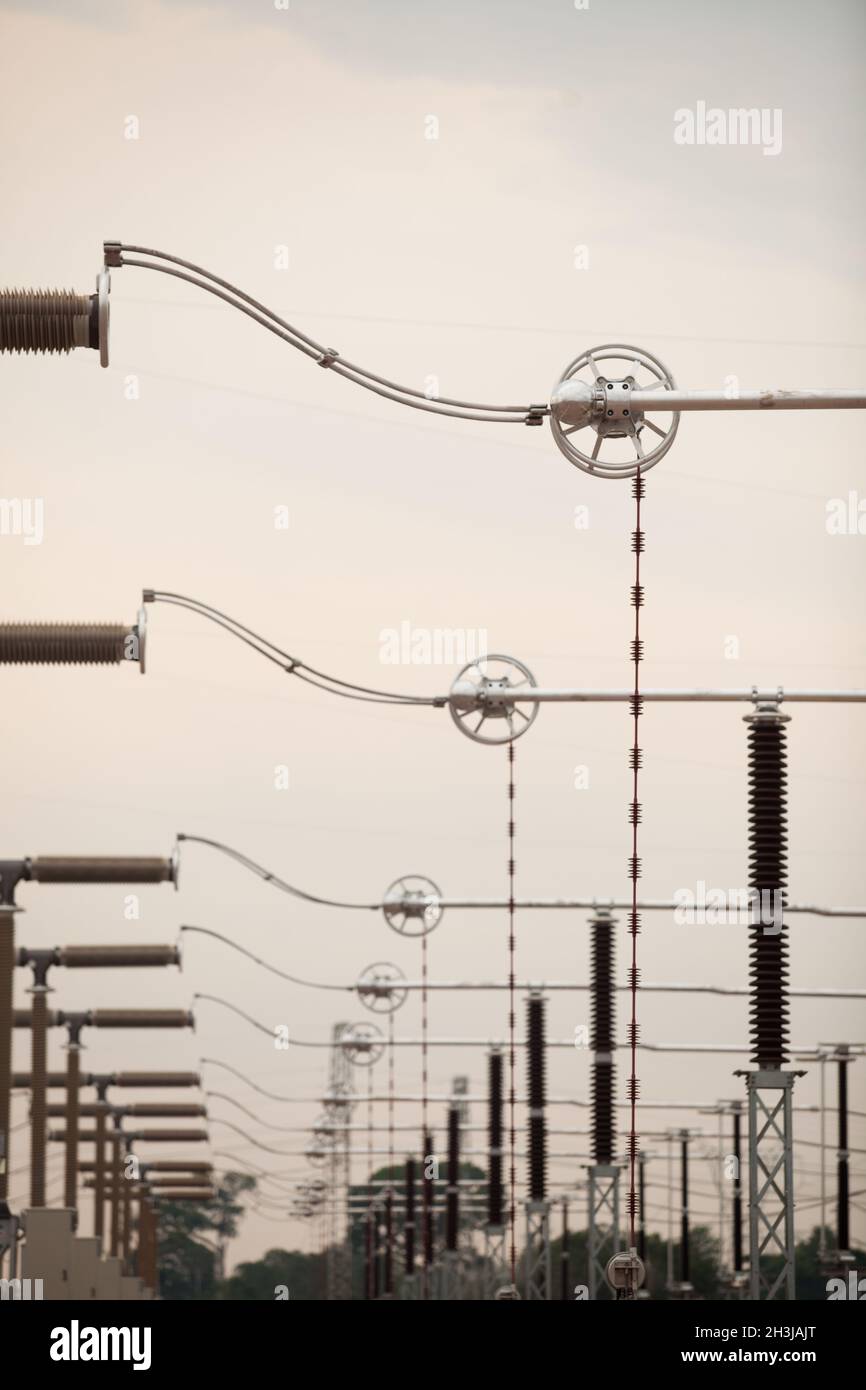 Industrial Power Lines and High Voltage Lines Electricity. High quality ...