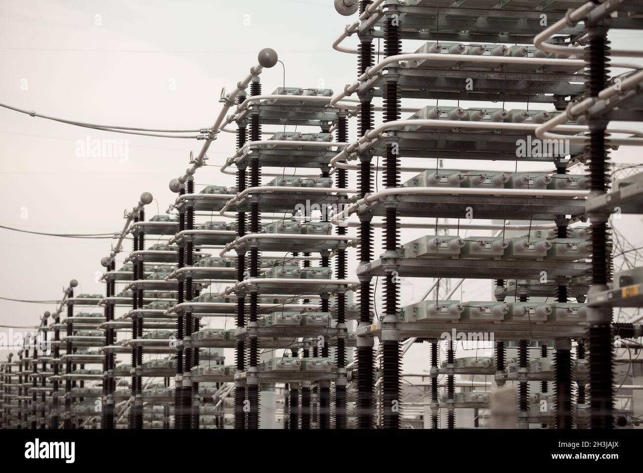 Industrial Power Lines and High Voltage Lines Electricity. High quality ...