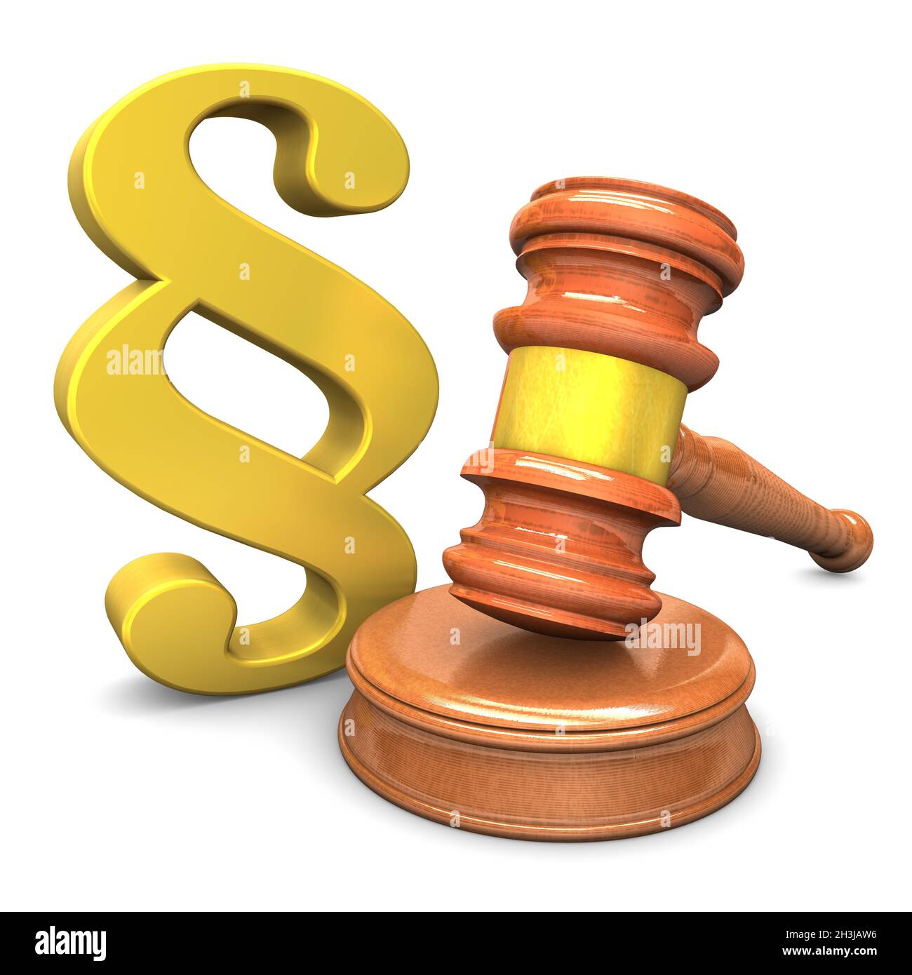 Hammer Paragraph Gold Stock Photo - Alamy