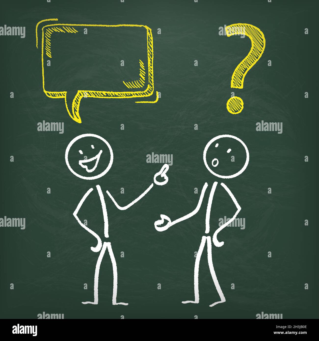Cartoon man asking question bubble hi-res stock photography and images ...