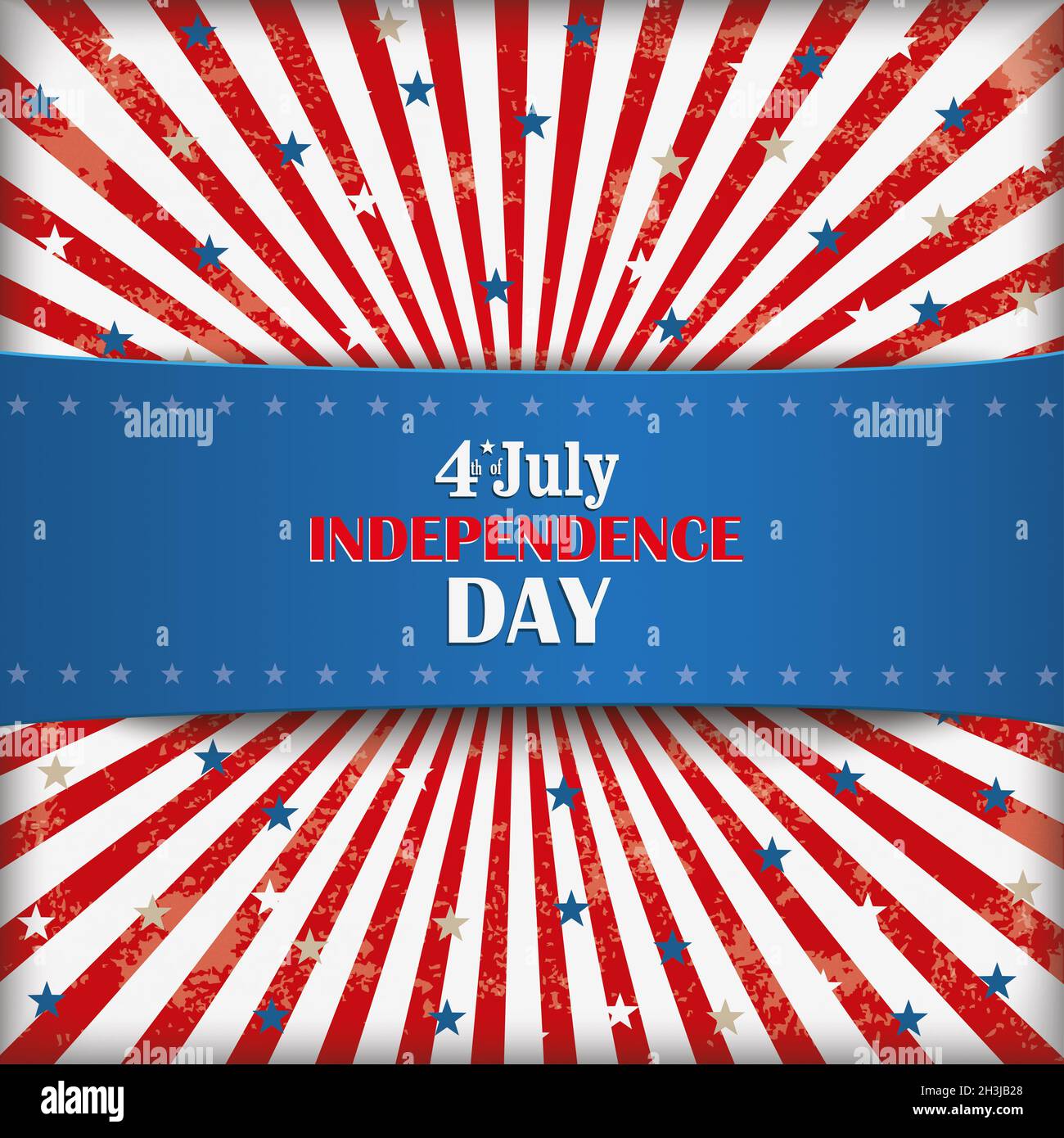 4th july retro banner Stock Photo - Alamy