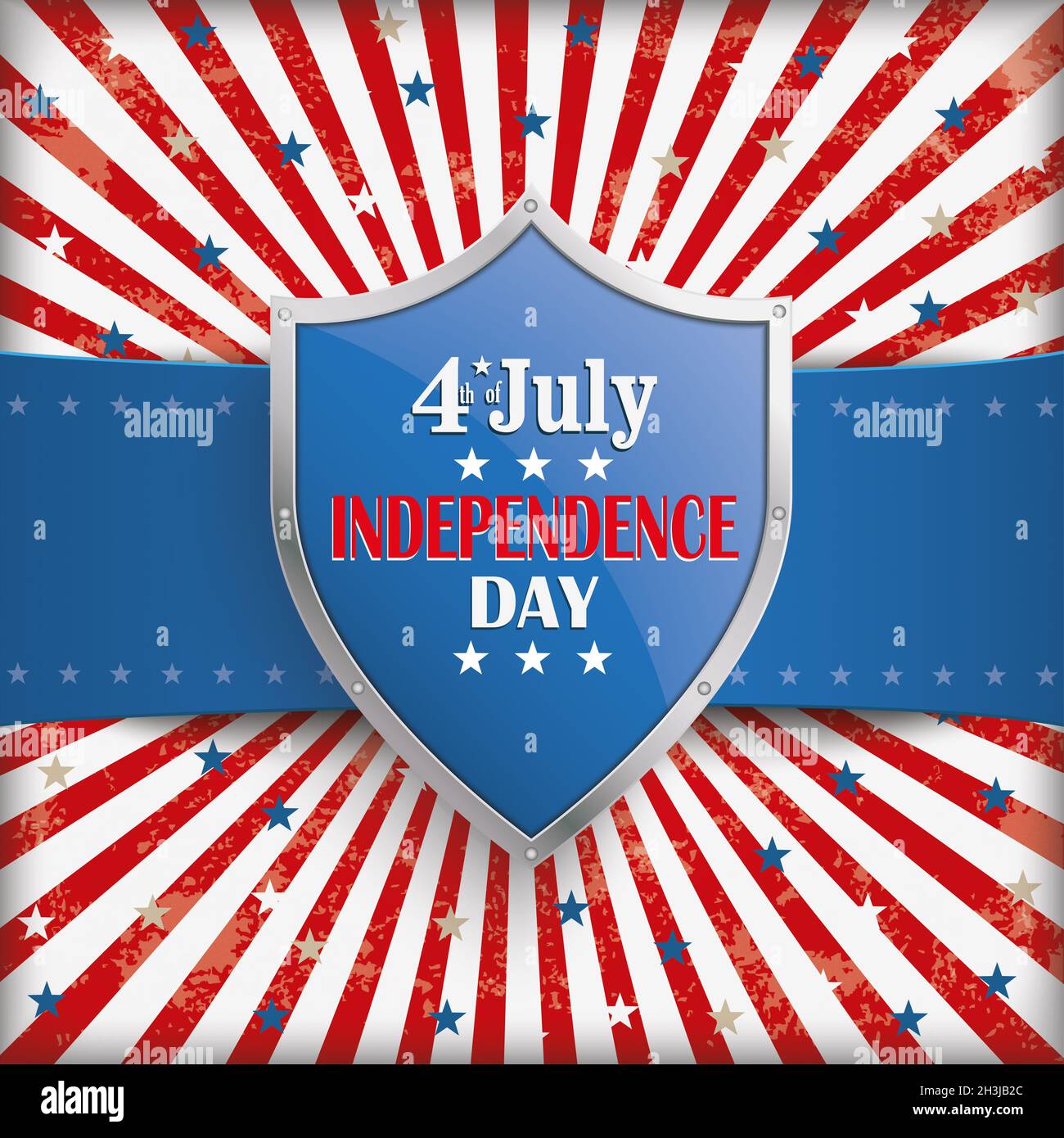 Retro illustration 4 july hi-res stock photography and images - Alamy