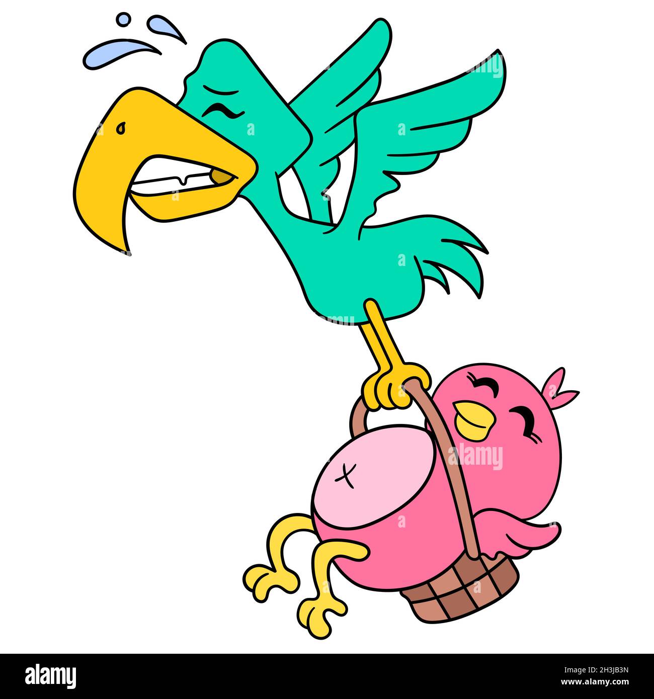 Heavy flying bird Stock Vector Images - Alamy