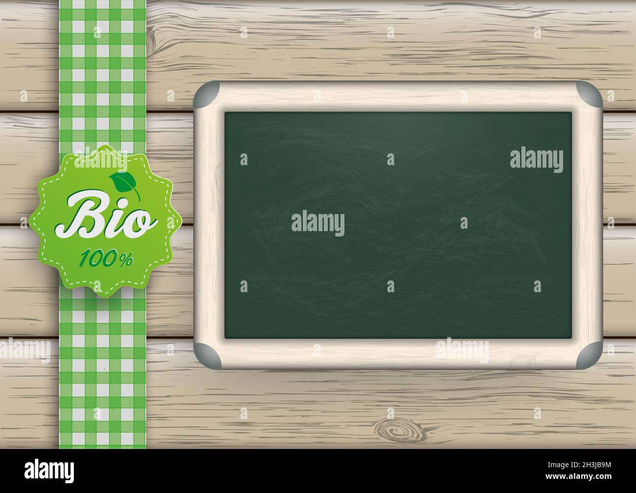 Bio Blackboard Wood Stock Photo - Alamy