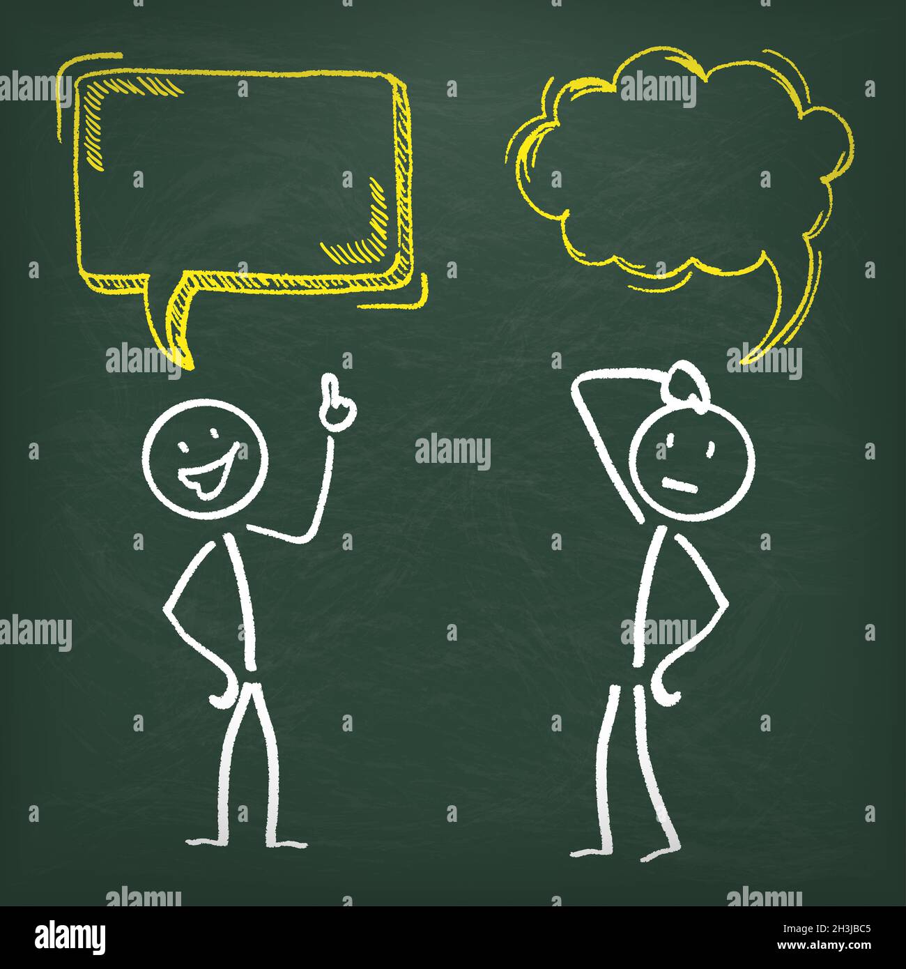 Cartoon Man Asking Question Bubble High Resolution Stock Photography ...