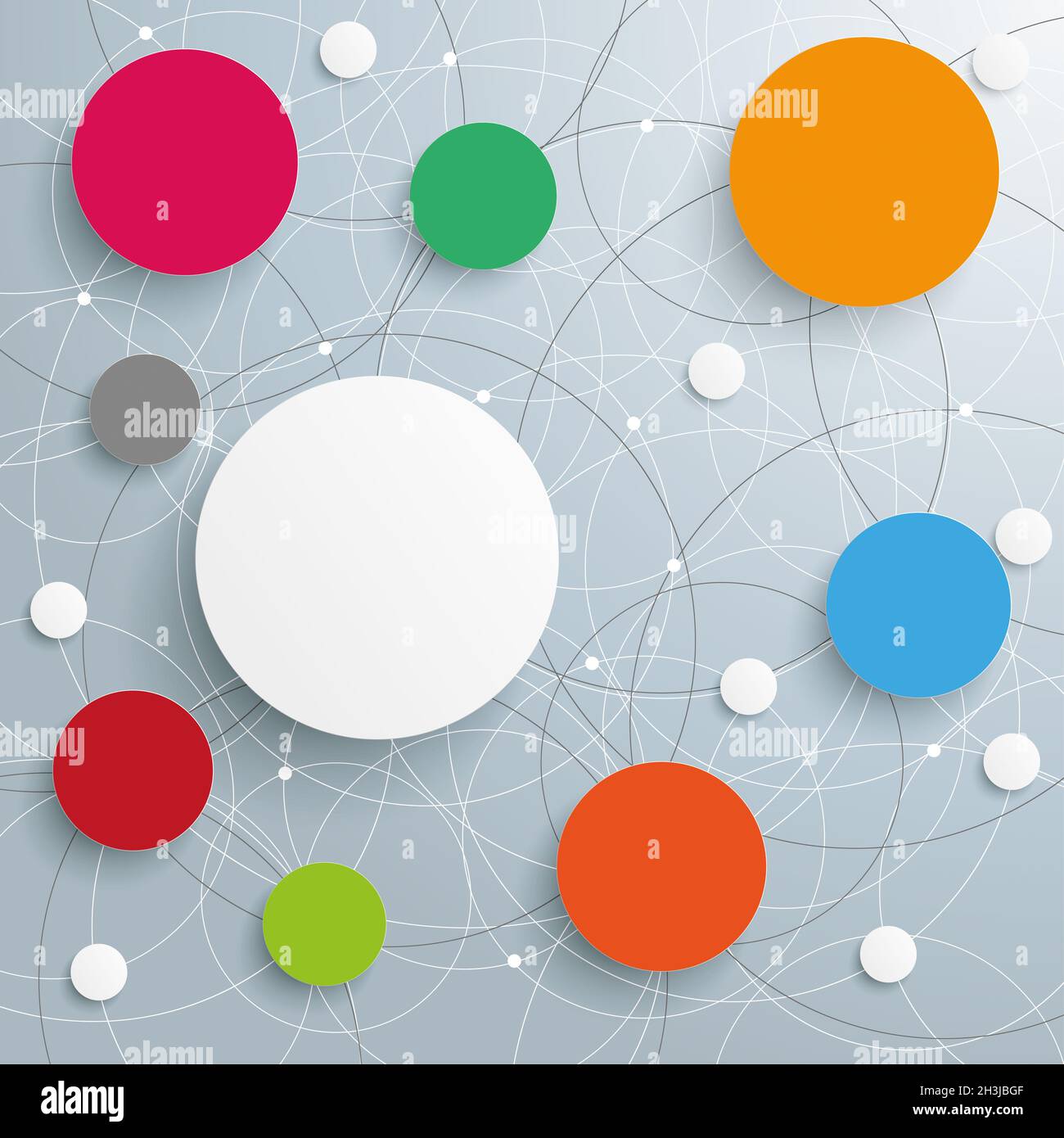 Abstract Circle Molecule Networks PiAd Stock Photo - Alamy