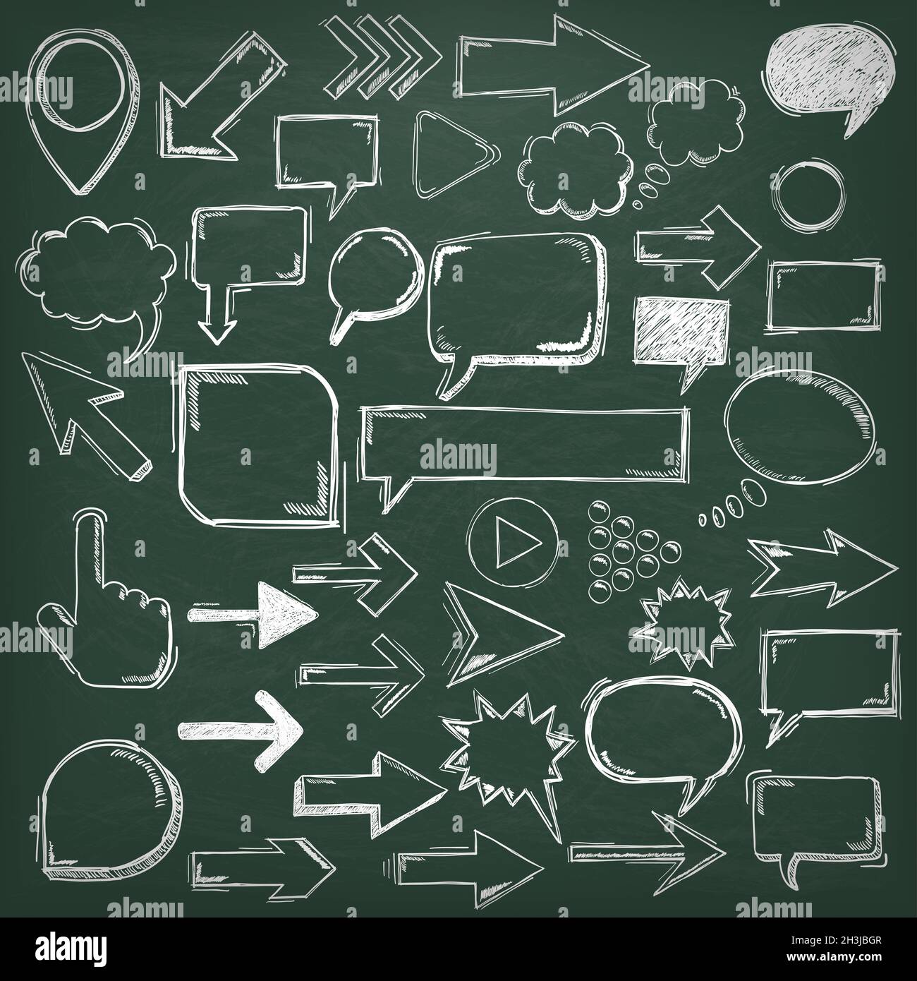 Blackboard Oldschool Elements PiAd Stock Photo - Alamy