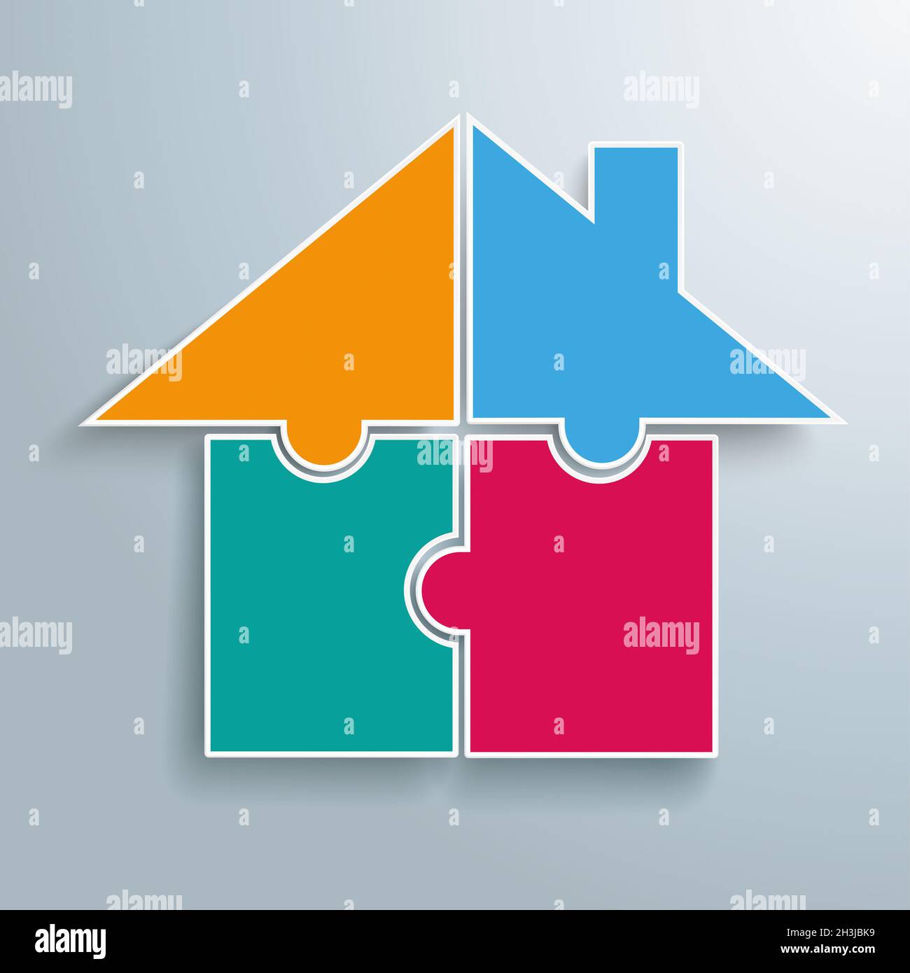 Puzzle 4 pieces infographic hi-res stock photography and images - Alamy