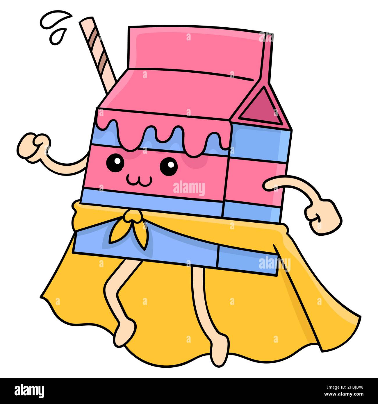 nutritious box milk goes happily Stock Vector Image & Art - Alamy