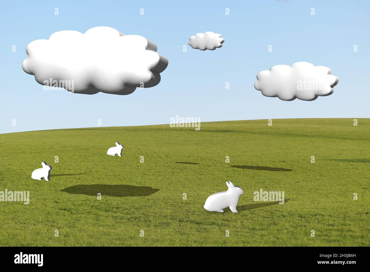 Cartoon grass hill hi-res stock photography and images - Alamy