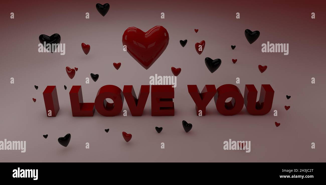 I love you 3d Stock Photo - Alamy