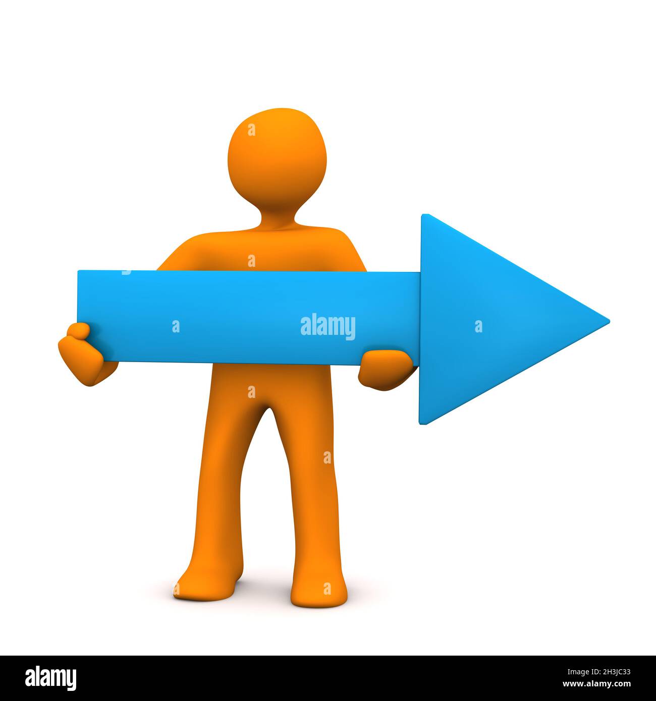 Cartoon man pointing way hi-res stock photography and images - Alamy