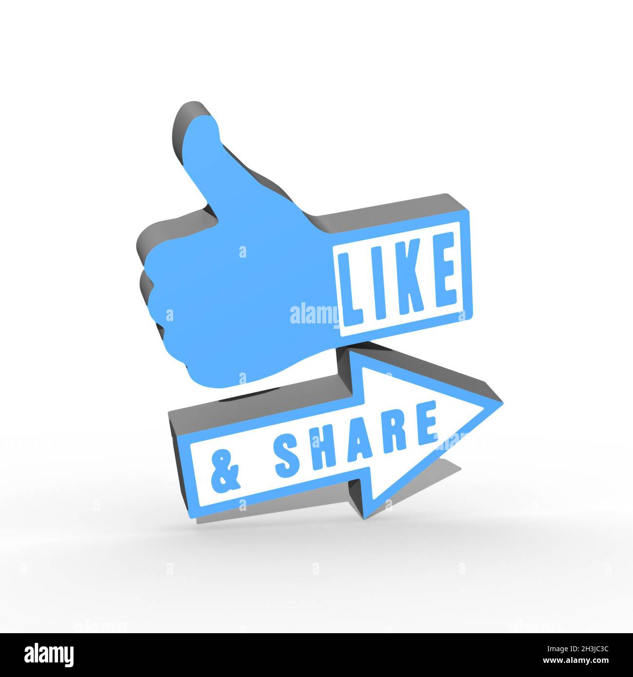 Like and Share Thumbs Up Stock Photo - Alamy