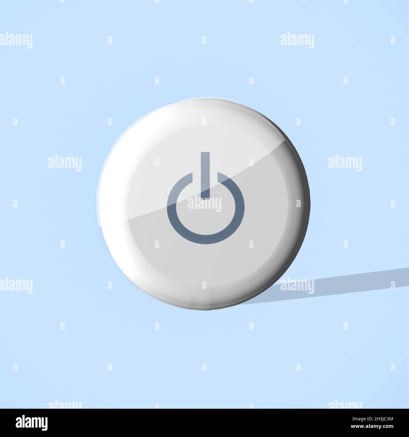 Glossy Play Button Gray Stock Photo - Alamy