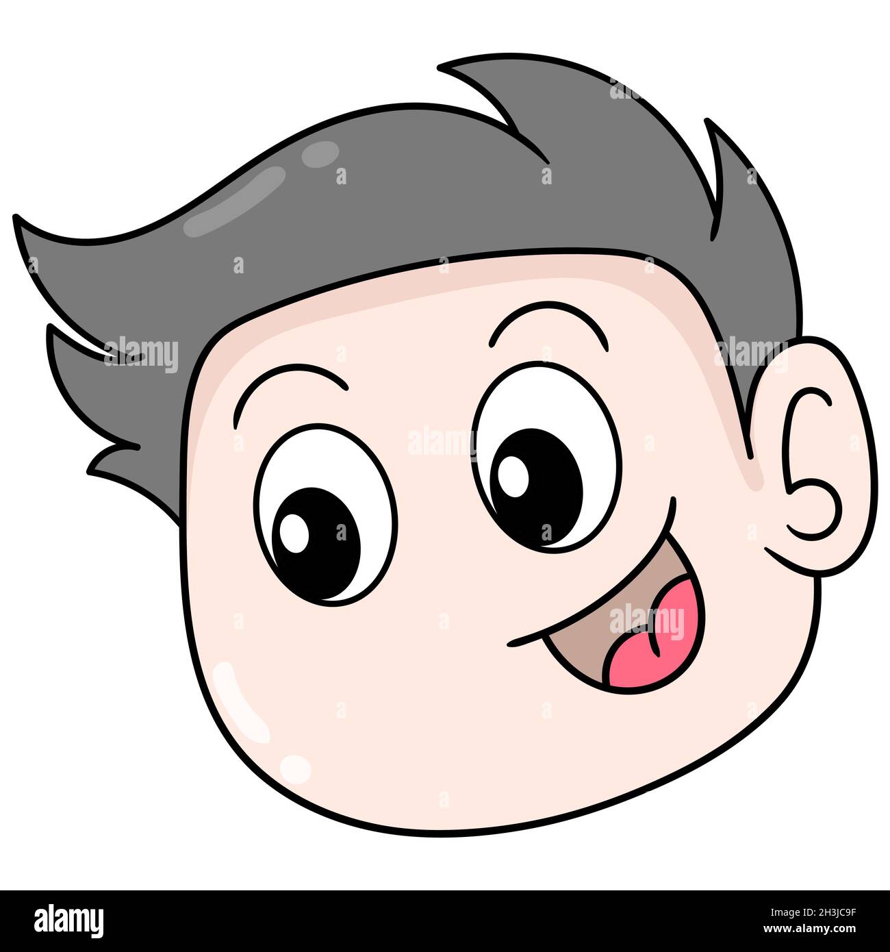 head boy happy face smiling Stock Vector Image & Art - Alamy