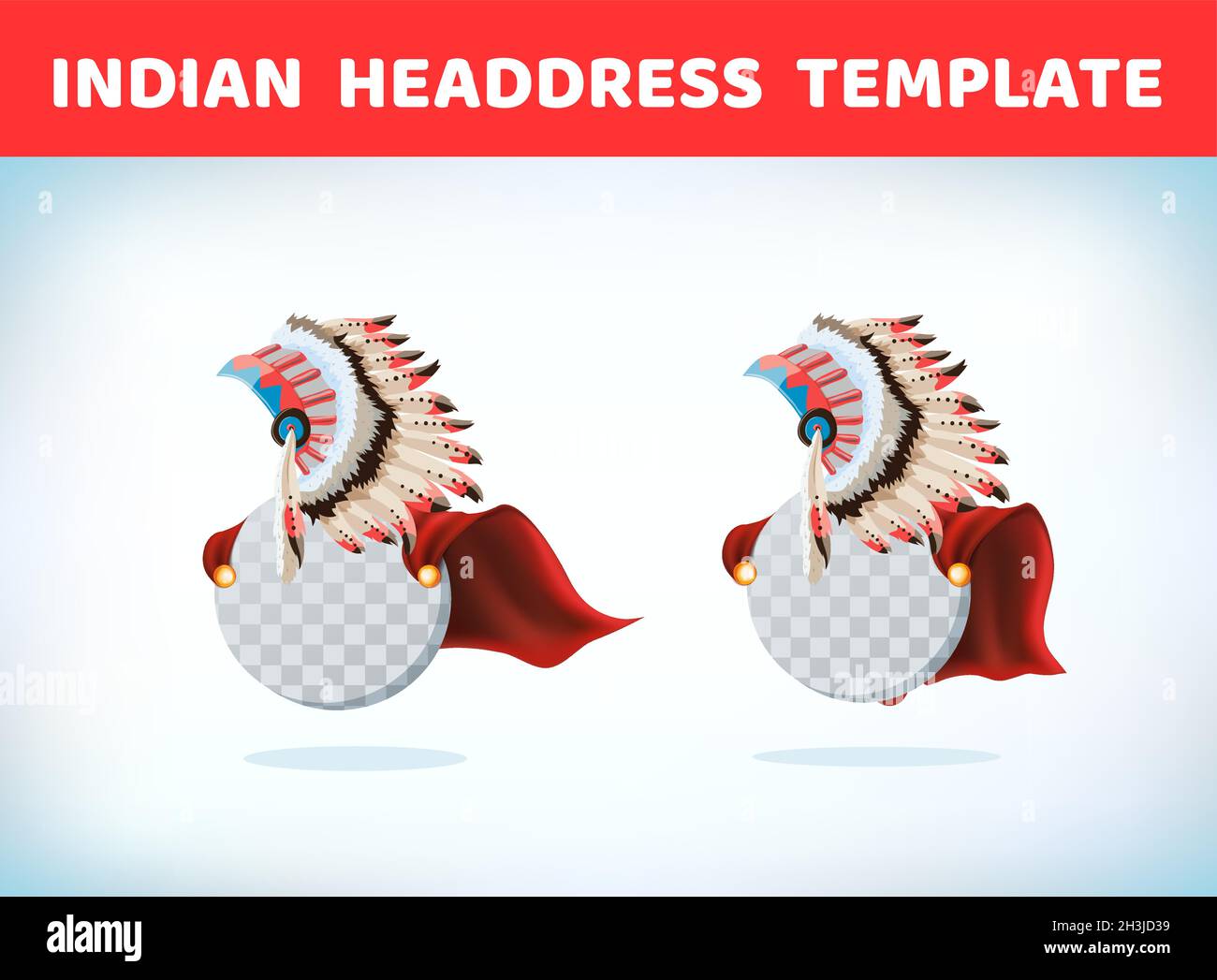 Native American Indians Headdress. Tribal Chief Feather Hat. Masquerade ...