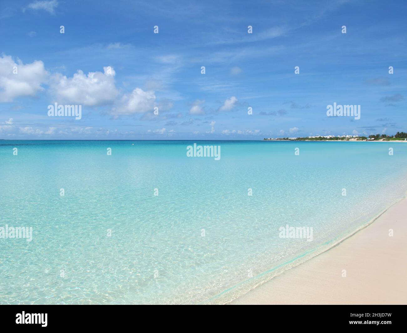 Empty beach view with no people ocean and sea --Caribbean sea Stock ...