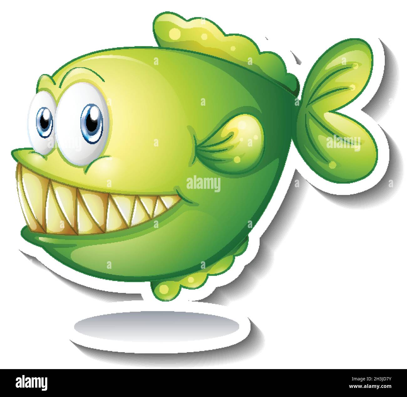 Cartoon illustration piranha happy hi-res stock photography and images ...