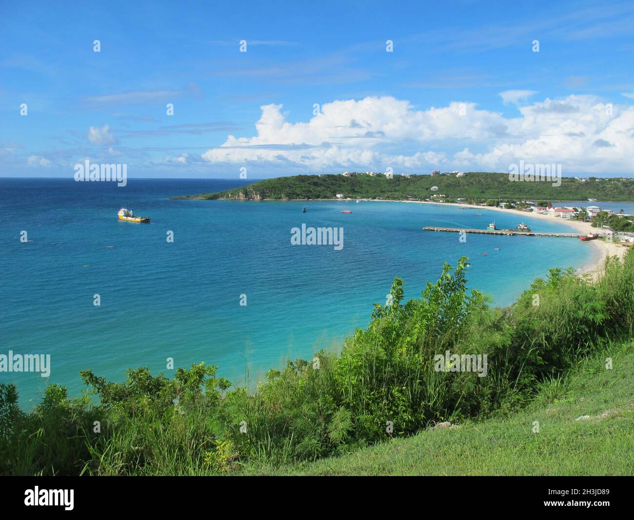 Empty beach view with no people ocean and sea --Caribbean sea Stock ...