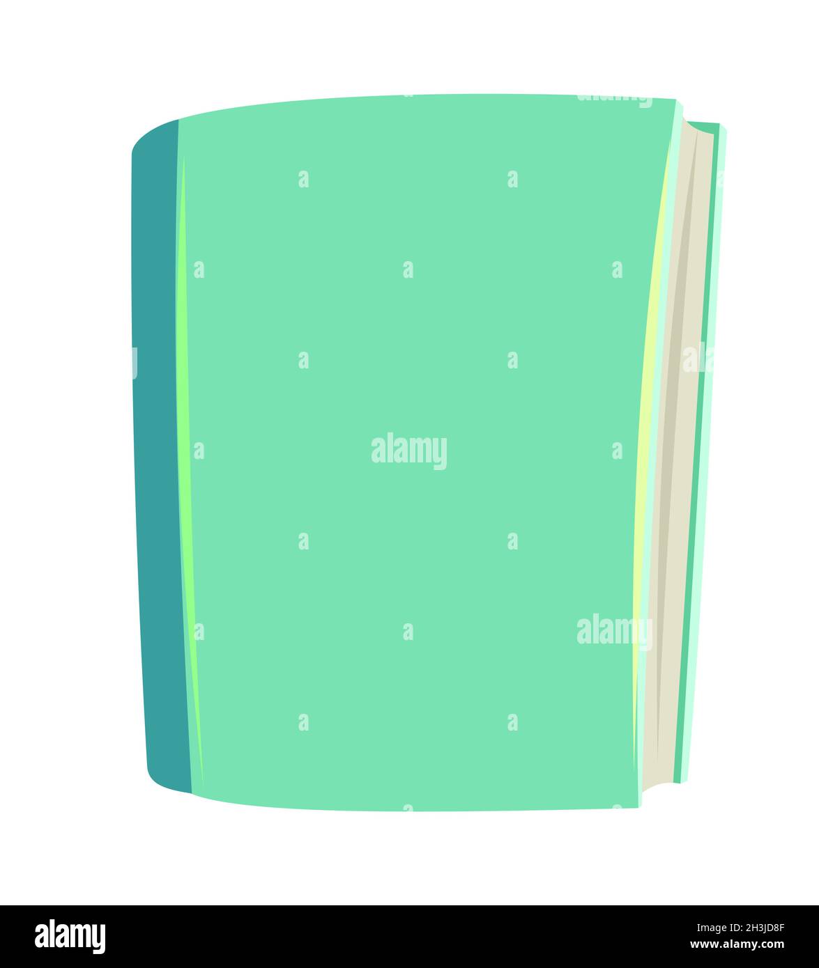 Cool book or notebook. Cheerful cute cartoon style. Isolated on white ...