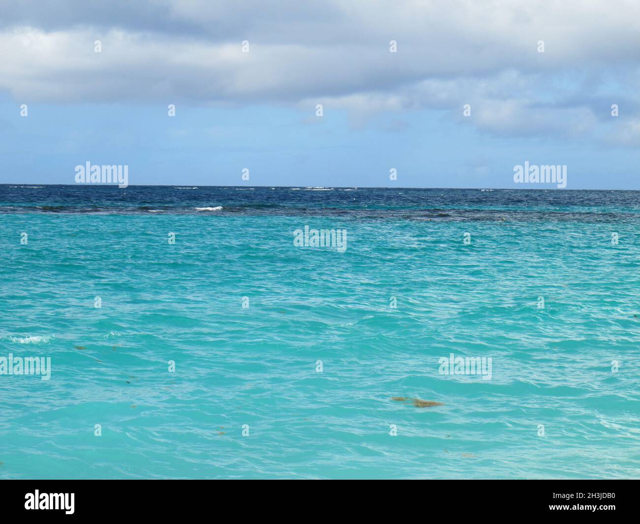 Empty beach view with no people ocean and sea --Caribbean sea Stock ...