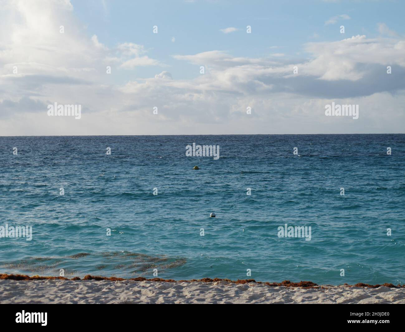 Empty beach view with no people ocean and sea --Caribbean sea Stock ...