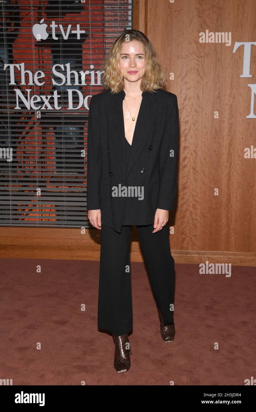 New York, USA. 28th Oct, 2021. Willa Fitzgerald attends Apple's "The ...