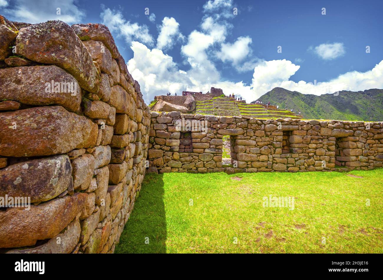 Inca city Machu Picchu (Peru Stock Photo - Alamy