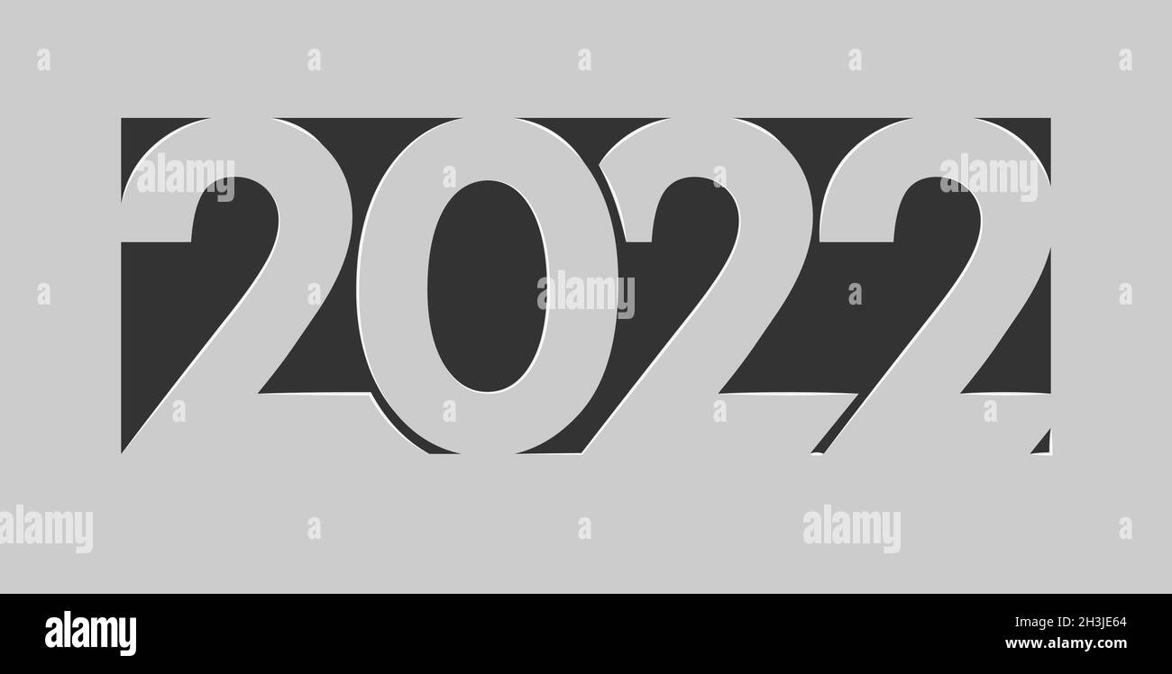 Happy new year 2022 cut paper background. Vector brochure design Stock ...