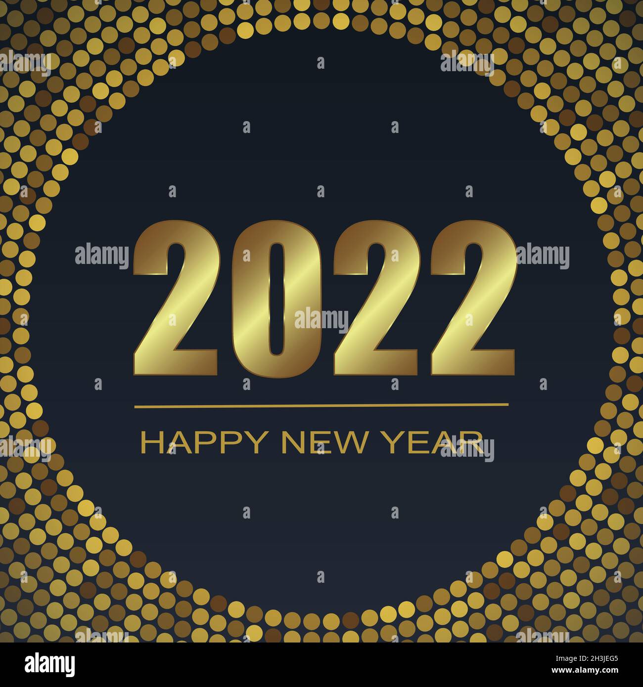 2022 New Year background with gold numbers. Festive premium design ...