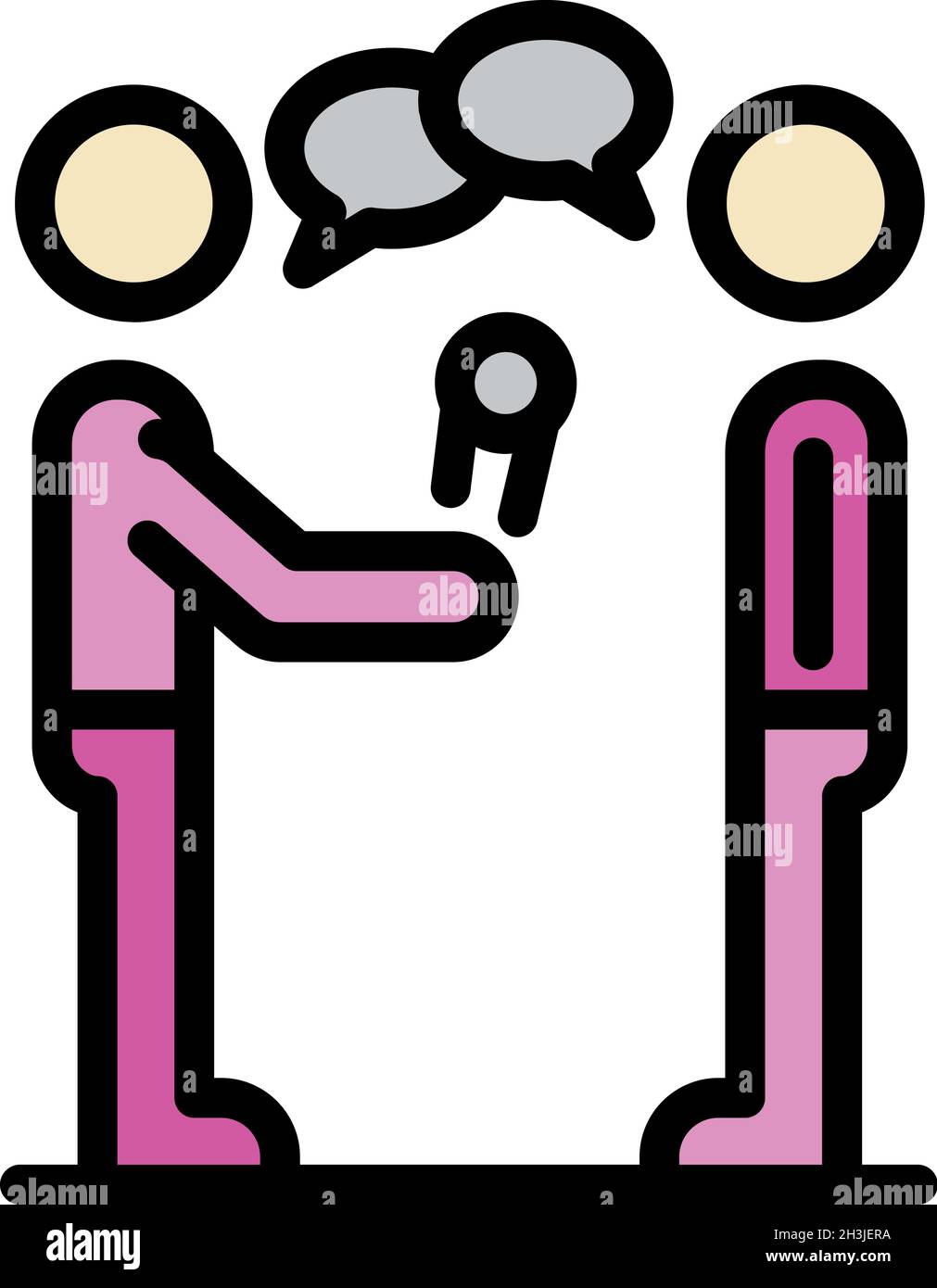 Street live interview icon. Outline street live interview vector icon ...