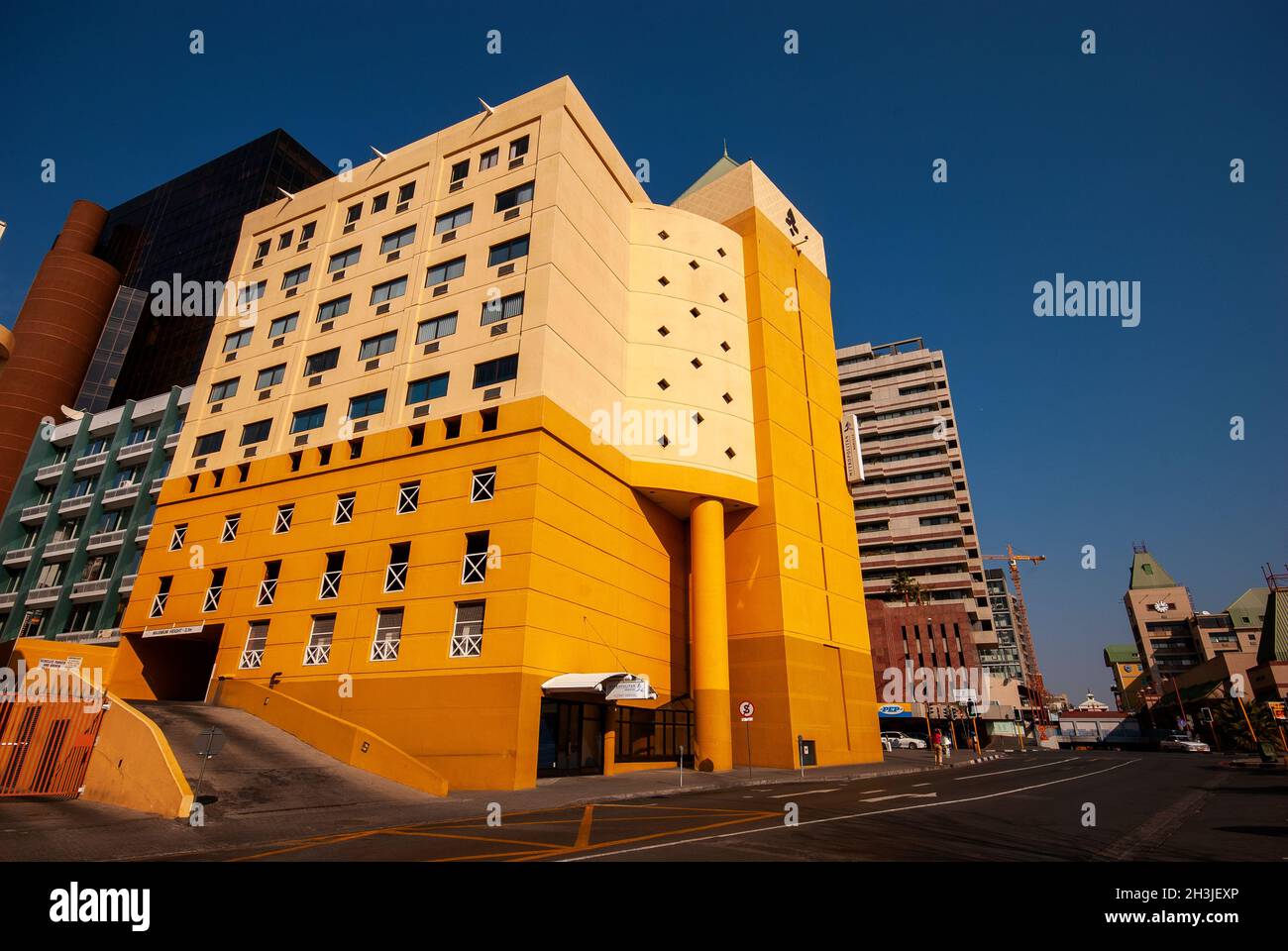 Metropolitan building at Windhoek town, the capital of Namibia Stock ...