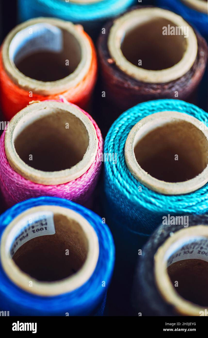Fiber sewing threads hi-res stock photography and images - Alamy