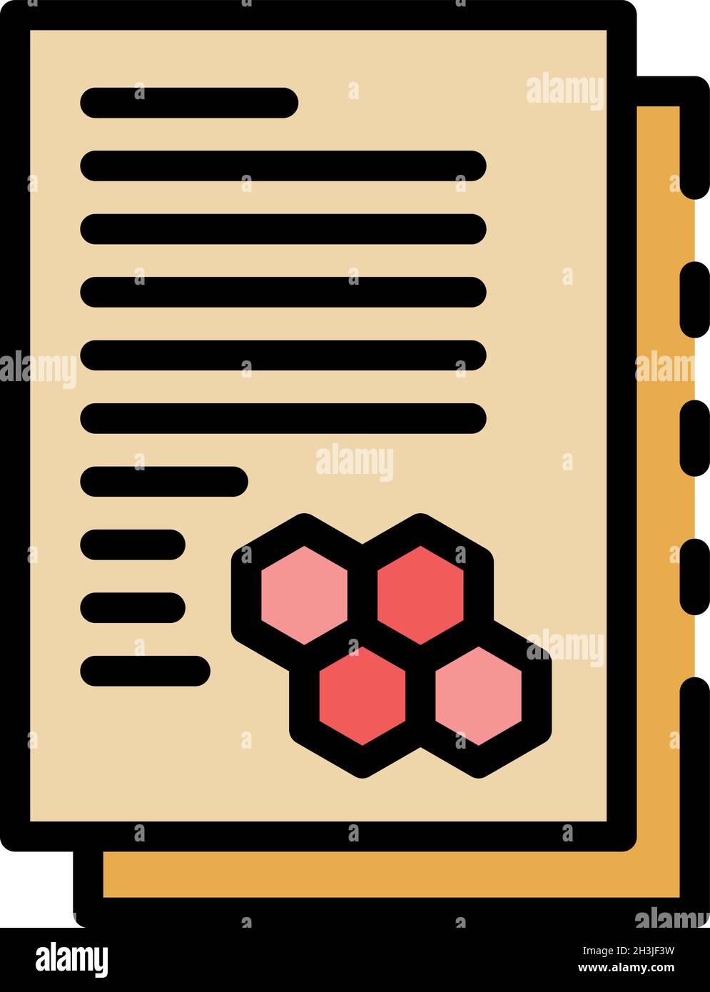 Molecular research files icon. Outline molecular research files vector ...
