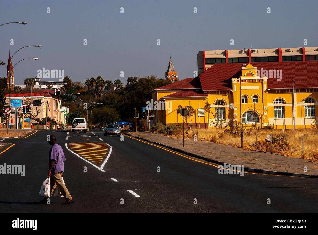 Typical architeture on the yellow building of SADC Tribunal, built in ...