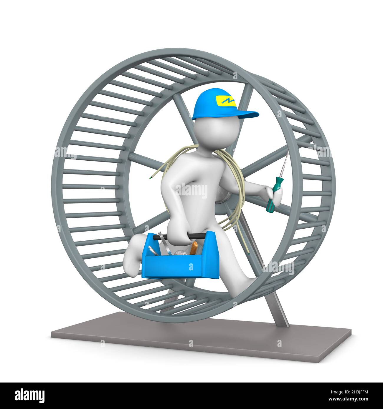 Electrician Hamster Wheel Stock Photo - Alamy