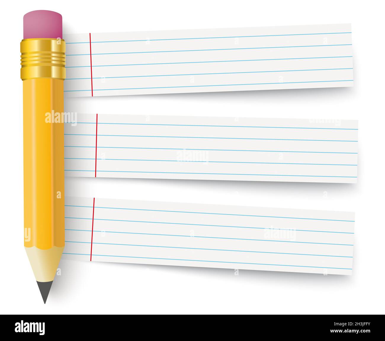 Pencil Striped Papers PiAd Stock Photo - Alamy