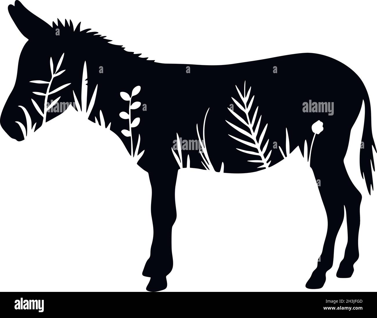 Donkey silhouette clipart hi-res stock photography and images - Alamy
