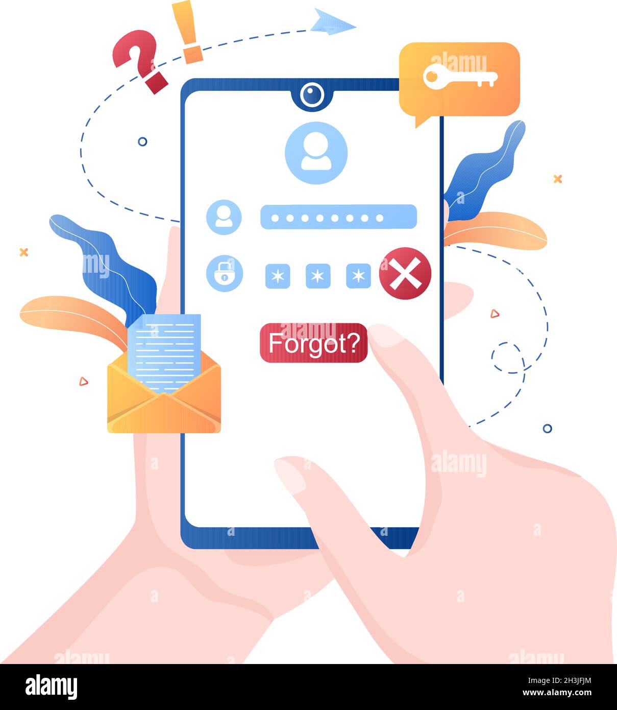 Forgot Password And Account Login For Web Page Protection Security