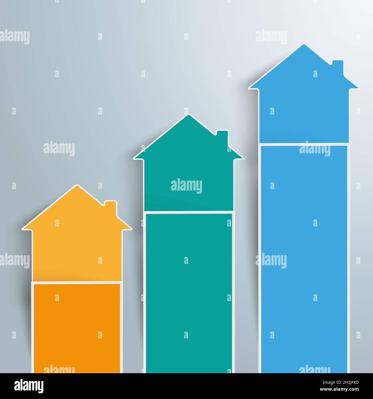 Houses Colored Chart Stock Photo - Alamy
